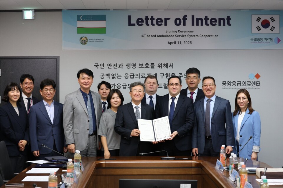 NMC-우즈베키스탄 보건부, 구급서비스 협력의향서 체결