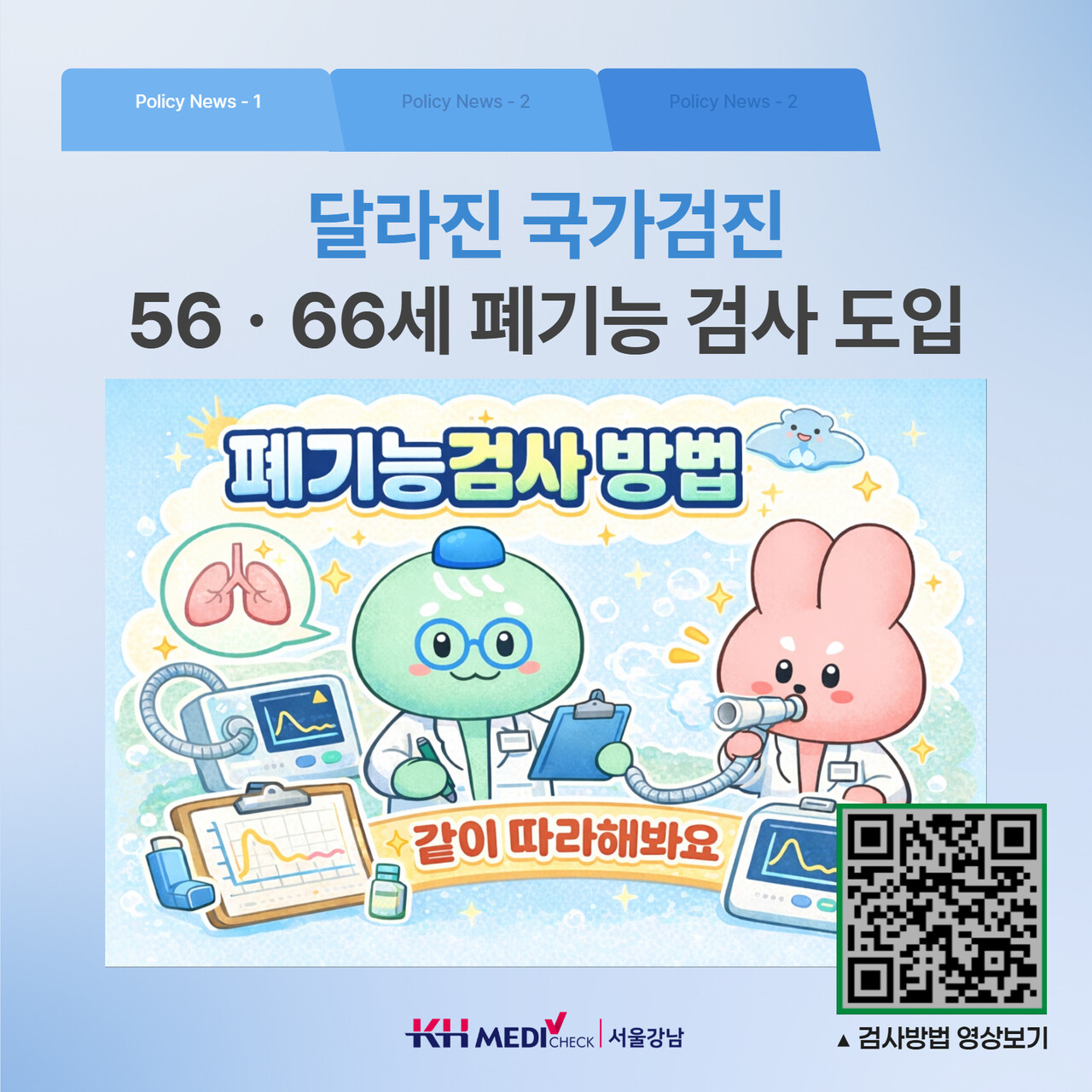 2026년 국가검진, 56·66세 폐기능 검사 도입
